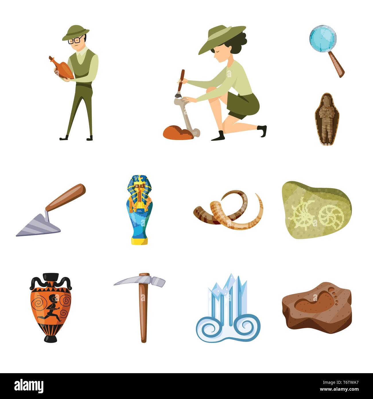 L'objectif,archéologue,maman,OUTIL,sarcophage,corne,rock,amphora,pioche ...