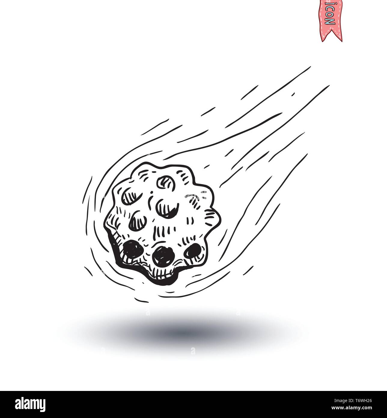 Météorite, hand drawn vector illustration Image Vectorielle Stock - Alamy