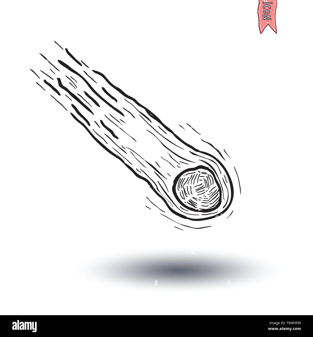 Météorite, hand drawn vector illustration Image Vectorielle Stock - Alamy