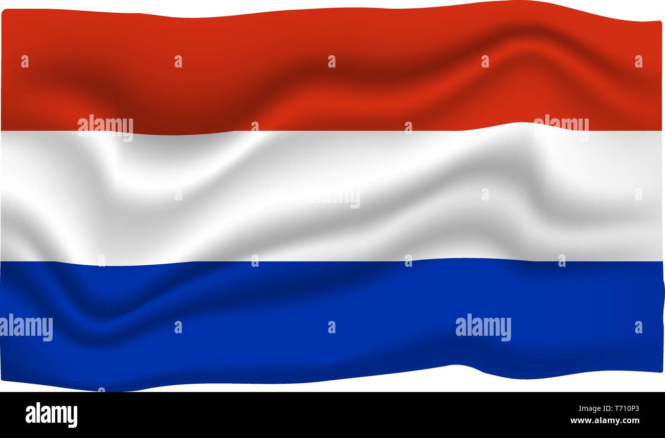 L'icône du drapeau des Pays-Bas. La bannière du drapeau national ...