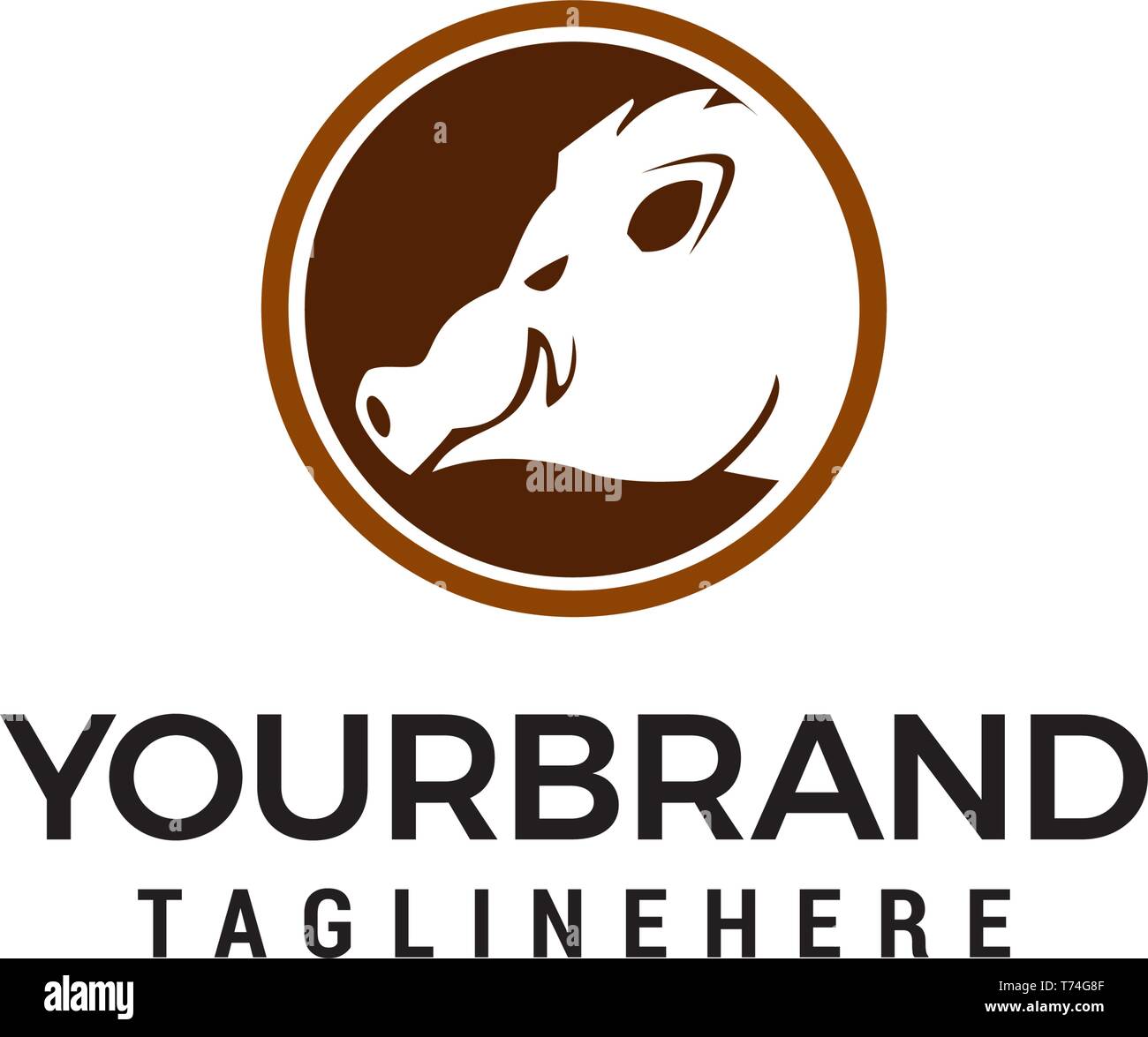 Logo cochon concept design template vector Image Vectorielle Stock - Alamy