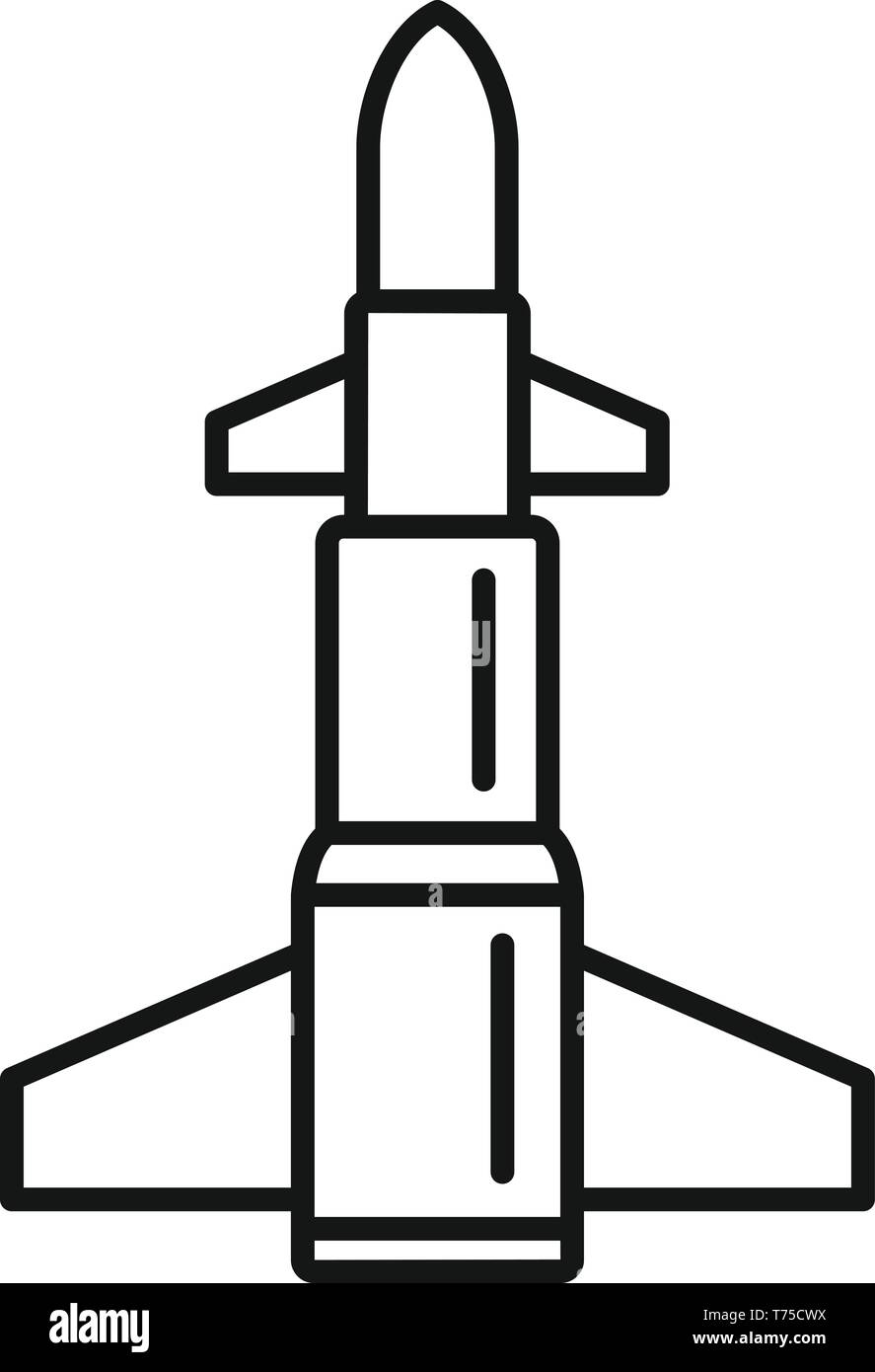 L'icône de fusée intercontinentale. L'icône vecteur fusée ...
