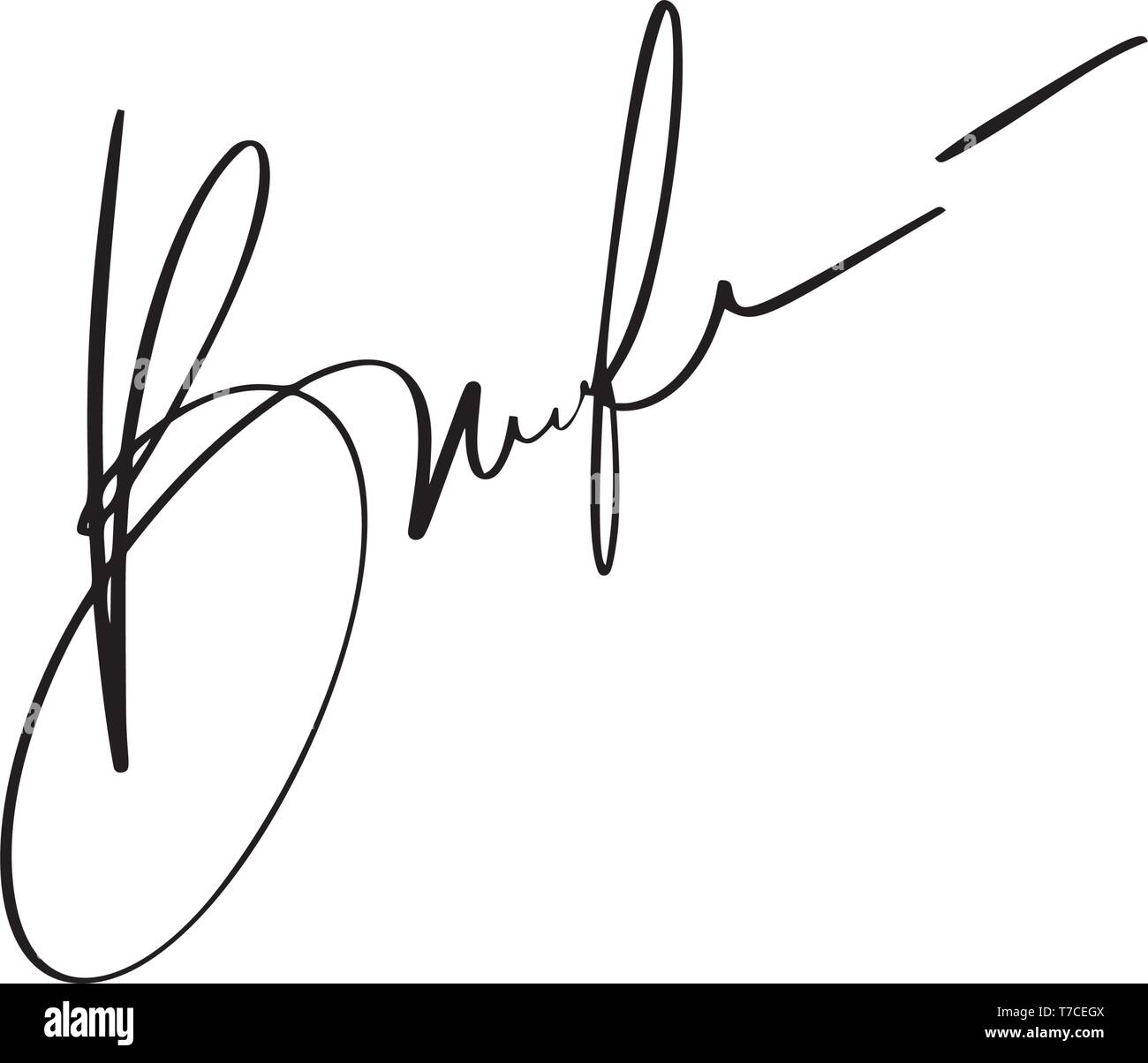 Signature manuelle de documents sur fond blanc. Lettrage Calligraphie ...