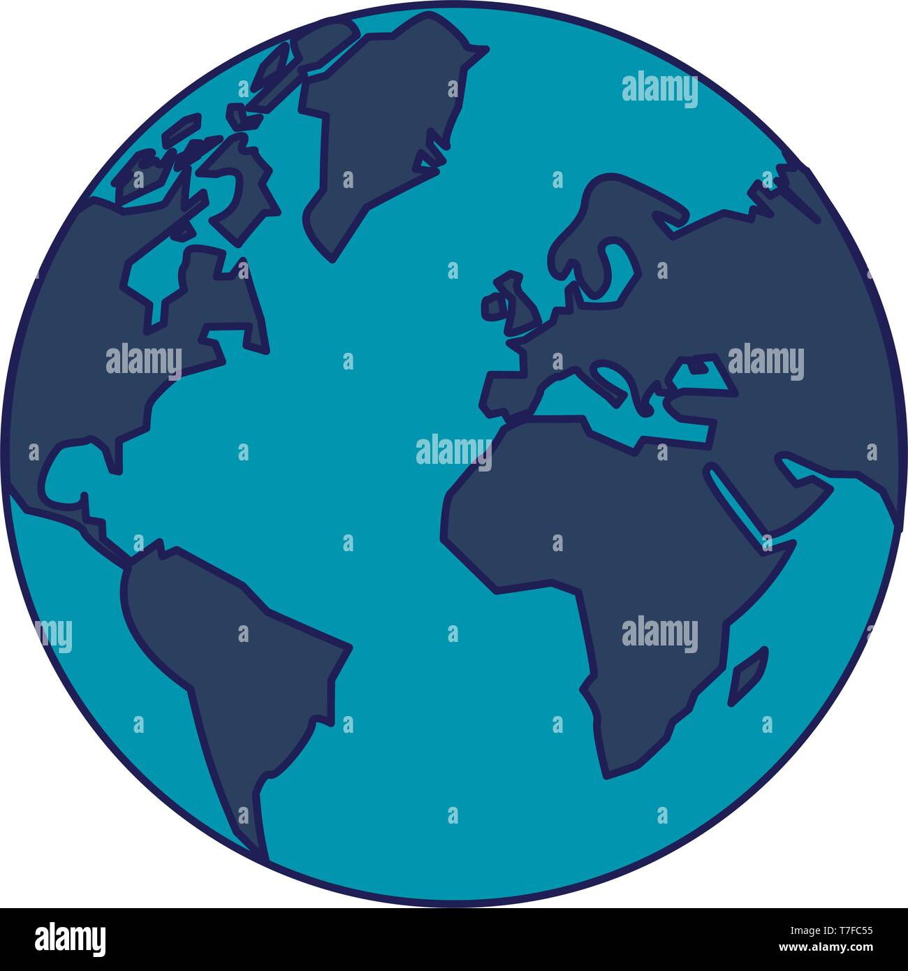 Carte du monde cartoon Image Vectorielle Stock - Alamy