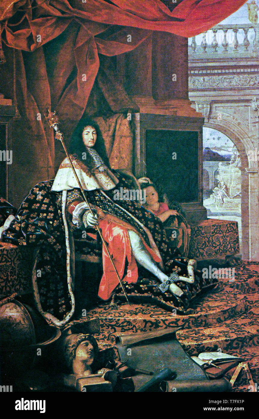 Portrait de louis xiv dans son couronnement Banque de photographies et ...