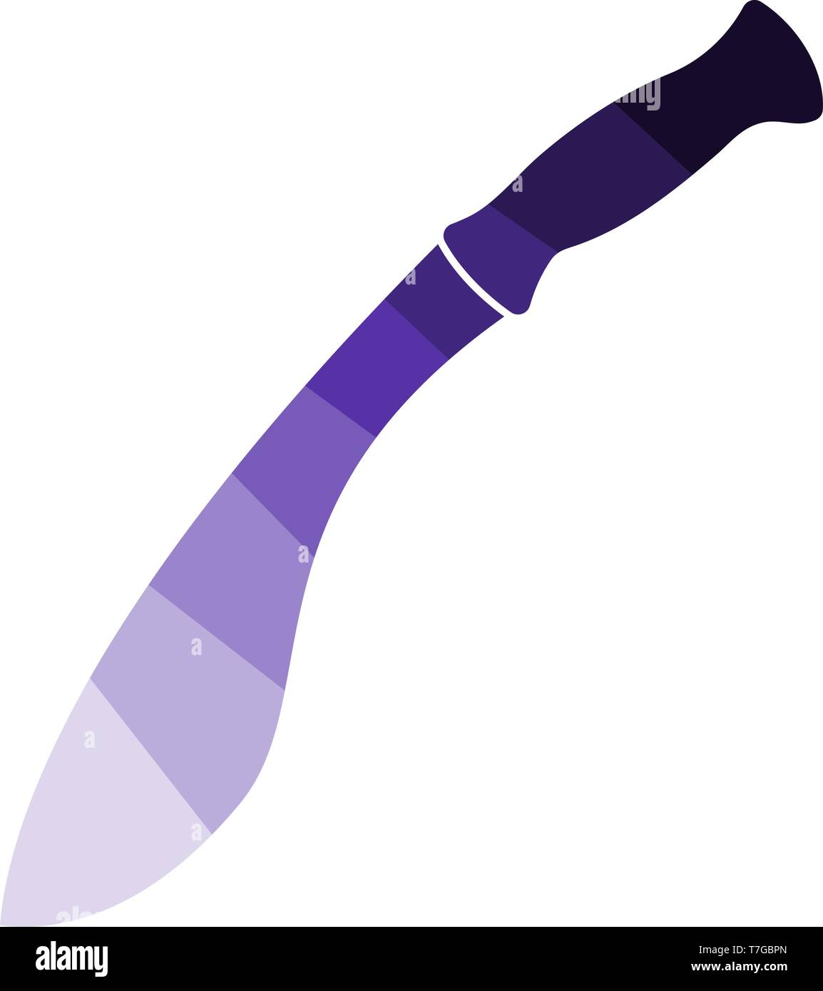 L'icône de la machette. La conception de l'échelle de couleur à plat ...