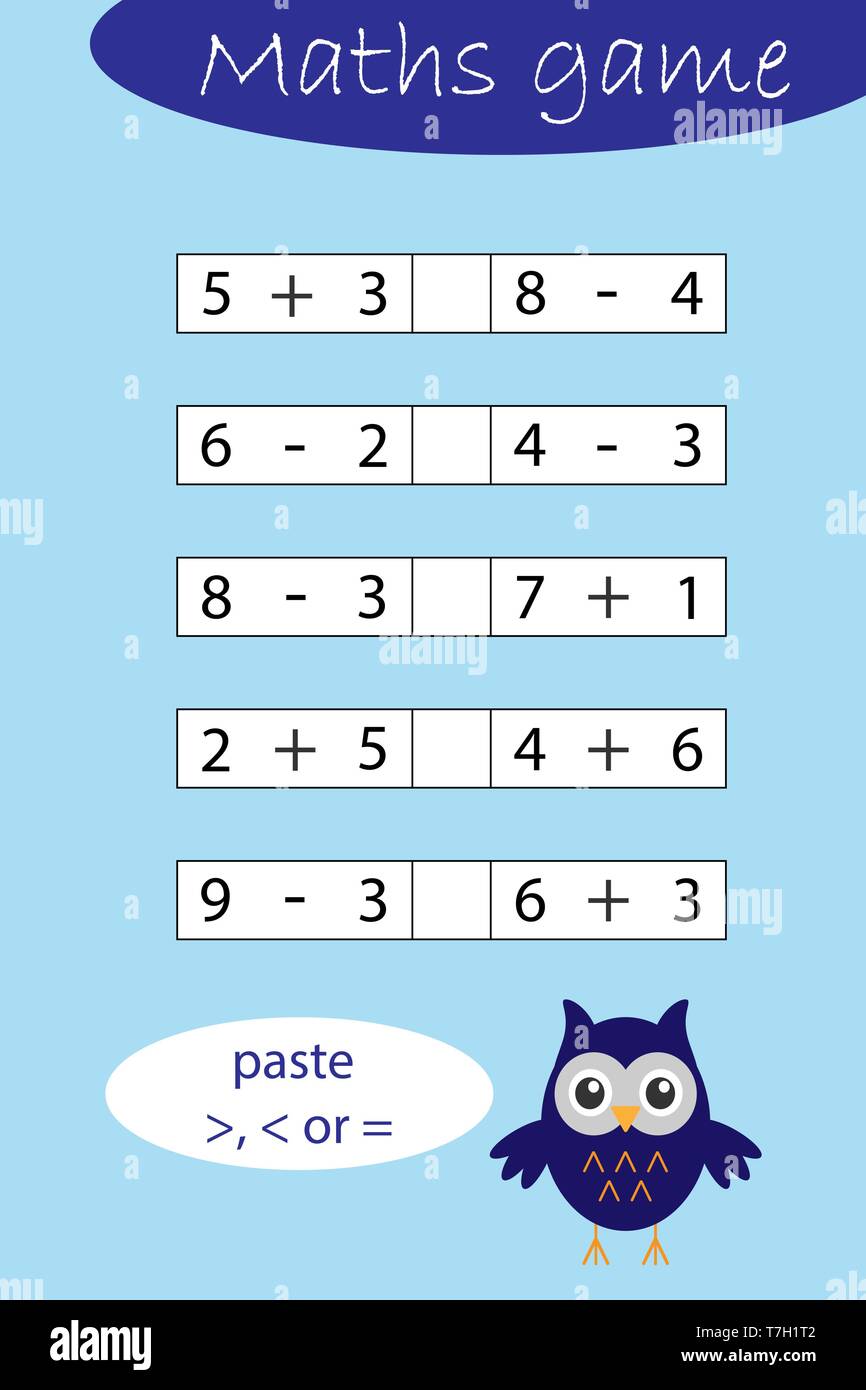 Jeu de mathématiques pour les enfants, trouver une solution, résoudre ...