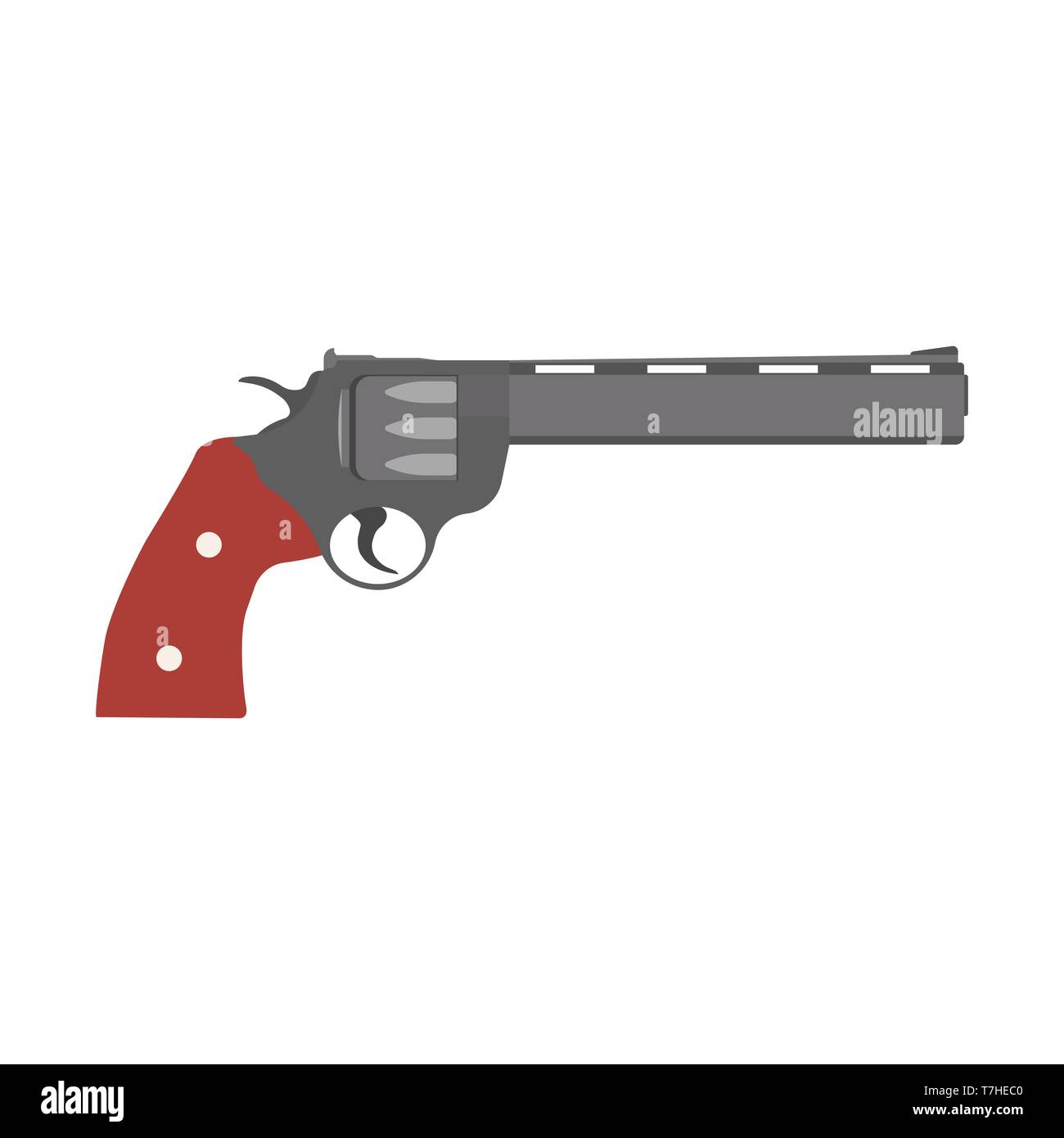 Pistolet Revolver Pistolet vector illustration vintage de poing. L ...
