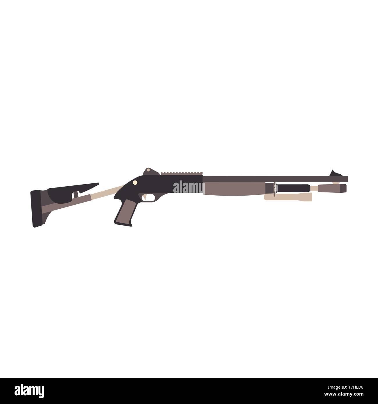 La chasse au fusil carabine fusil vector illustration isolé blanc ...