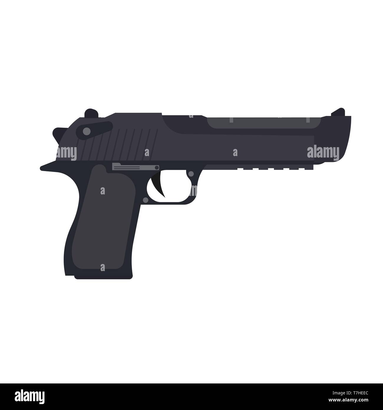 Des armes de poing pistolet illustration vecteur icône d'arme à feu ...