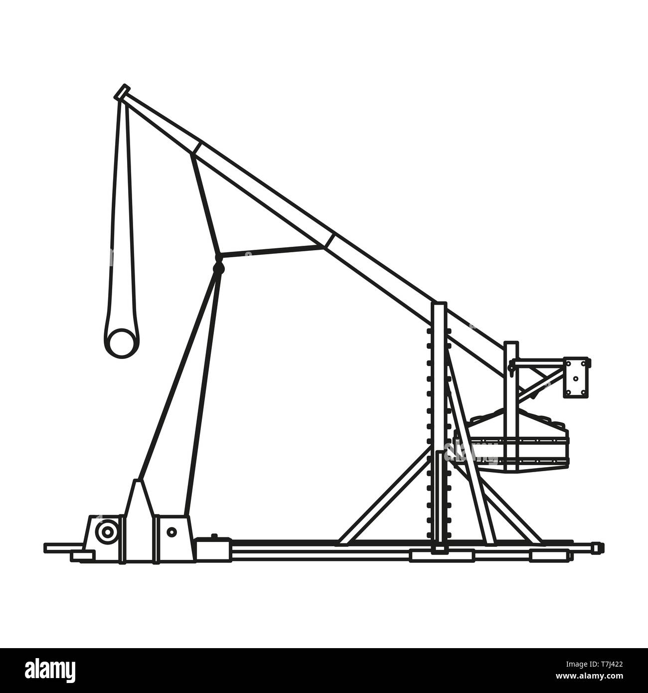 Trebuchet castle Banque d'images vectorielles - Alamy