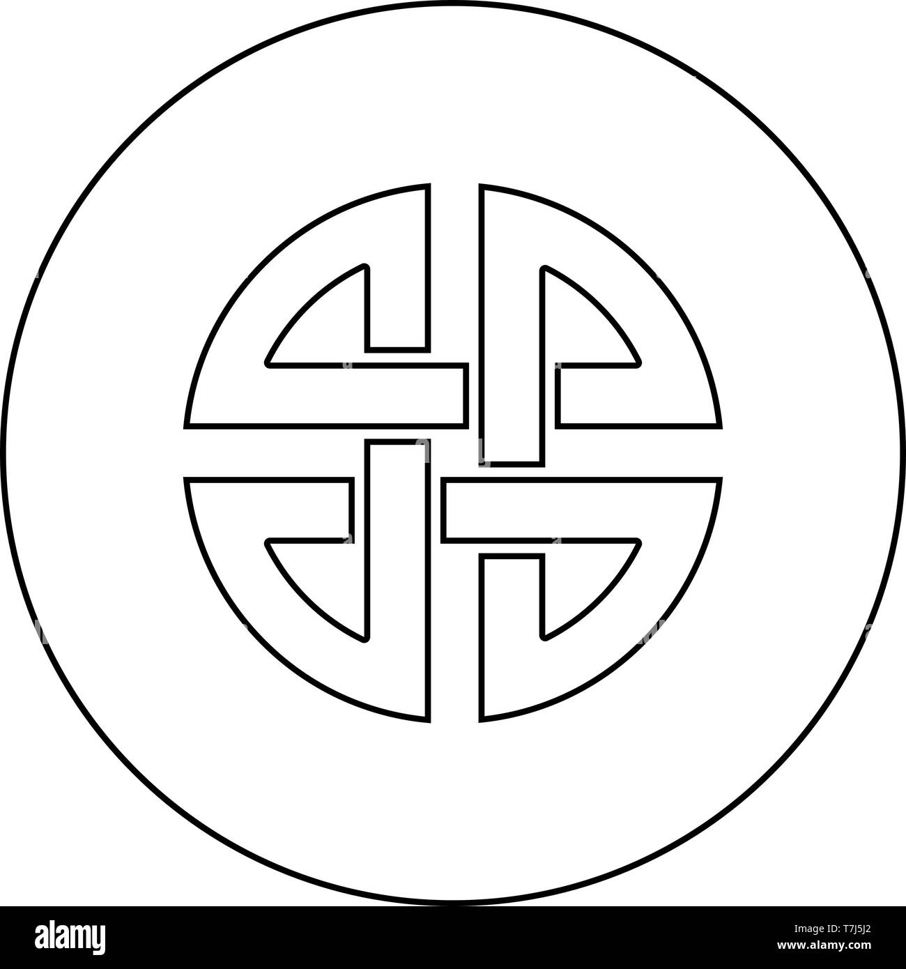 Symbole de protection protection noeud ancien symbole icône dans cercle ...