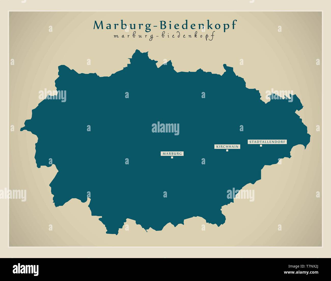 Marburg map Banque d'images vectorielles - Alamy