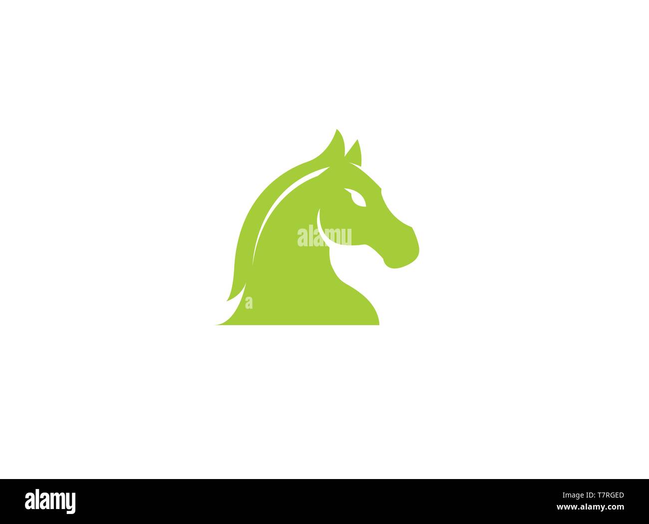 Tête de cheval vert pour le logo symbole d'échecs Image Vectorielle ...