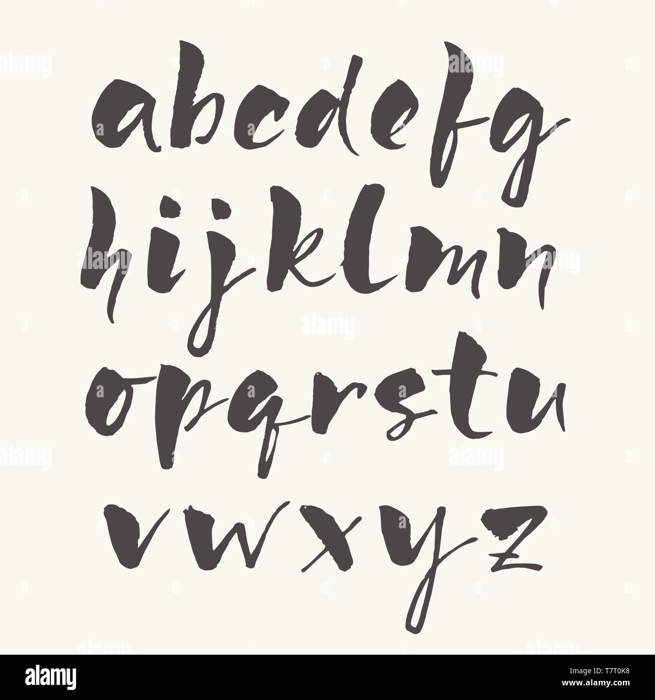 Calligraphie moderne vecteur alphabet écrit à la main Image Vectorielle ...