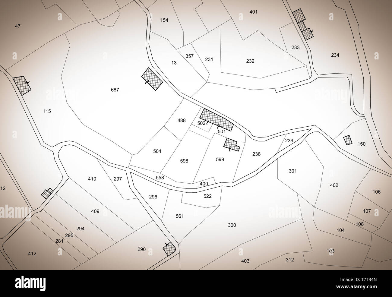 Cadastral map Banque de photographies et d’images à haute résolution ...