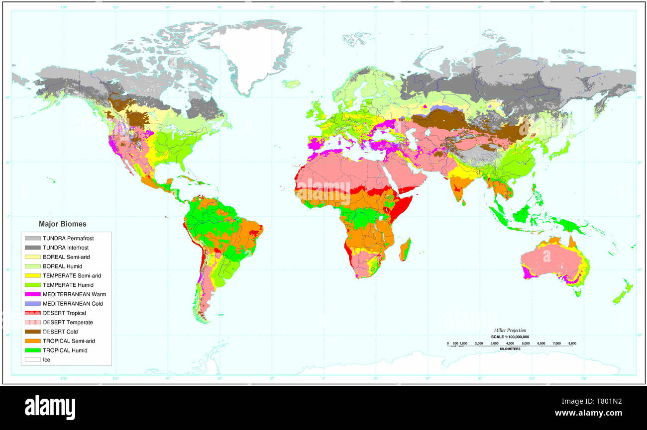 Carte du biome méditerranéen Banque de photographies et d’images à ...
