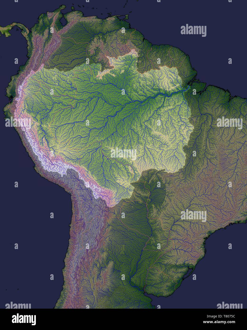 Amazon rainforest map Banque de photographies et d’images à haute ...
