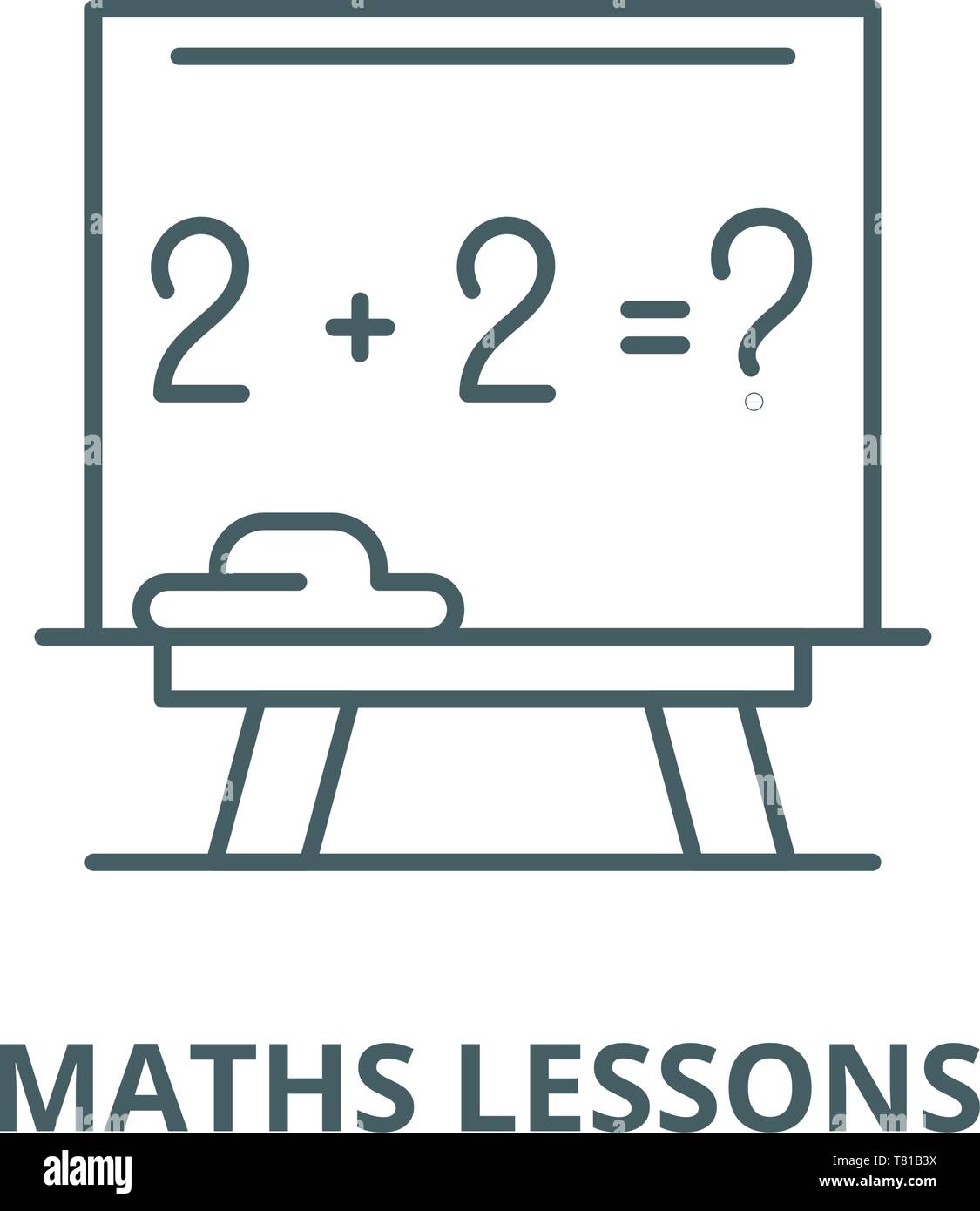 Leçons de mathématiques sur l'icône de la ligne du vecteur linéaire ...