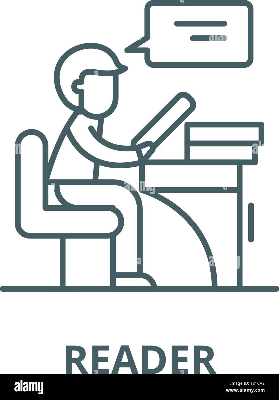 L'icône de la ligne du vecteur lecteur linéaire, concept, contours ...
