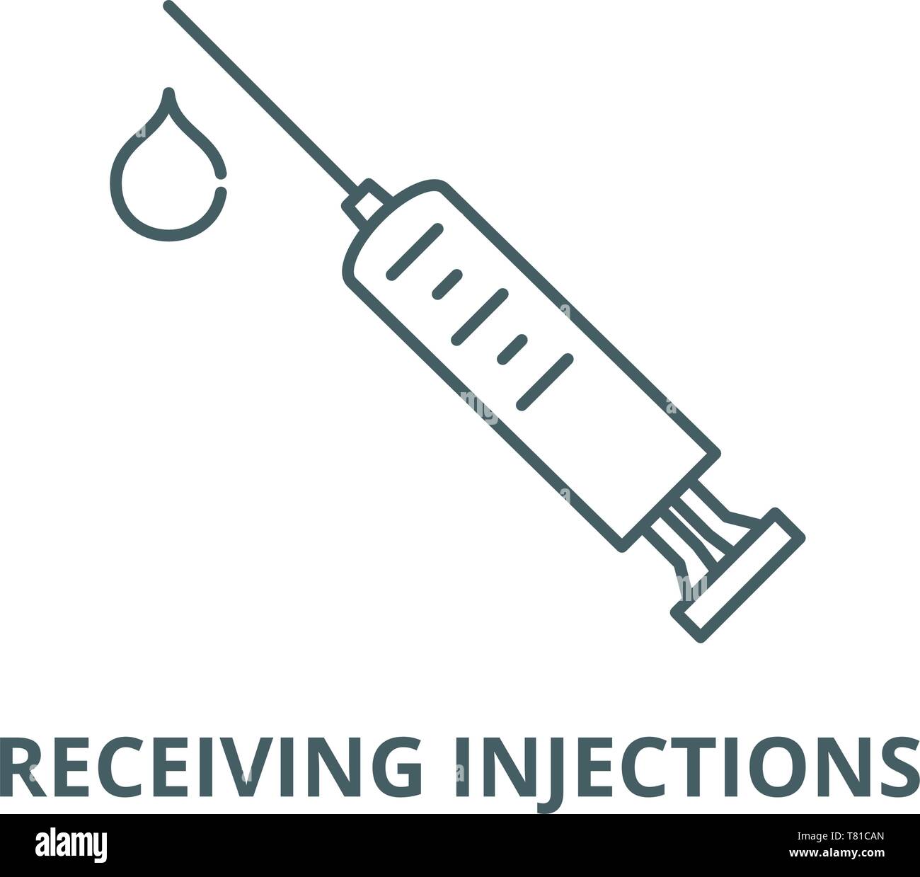 Femme recevant une injection Banque d'images vectorielles - Alamy
