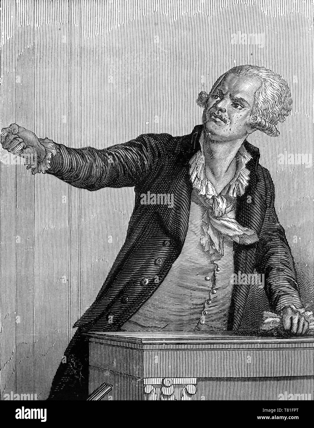 Gravure de Georges Jacques Danton (1759 - 1794) figure dans les ...