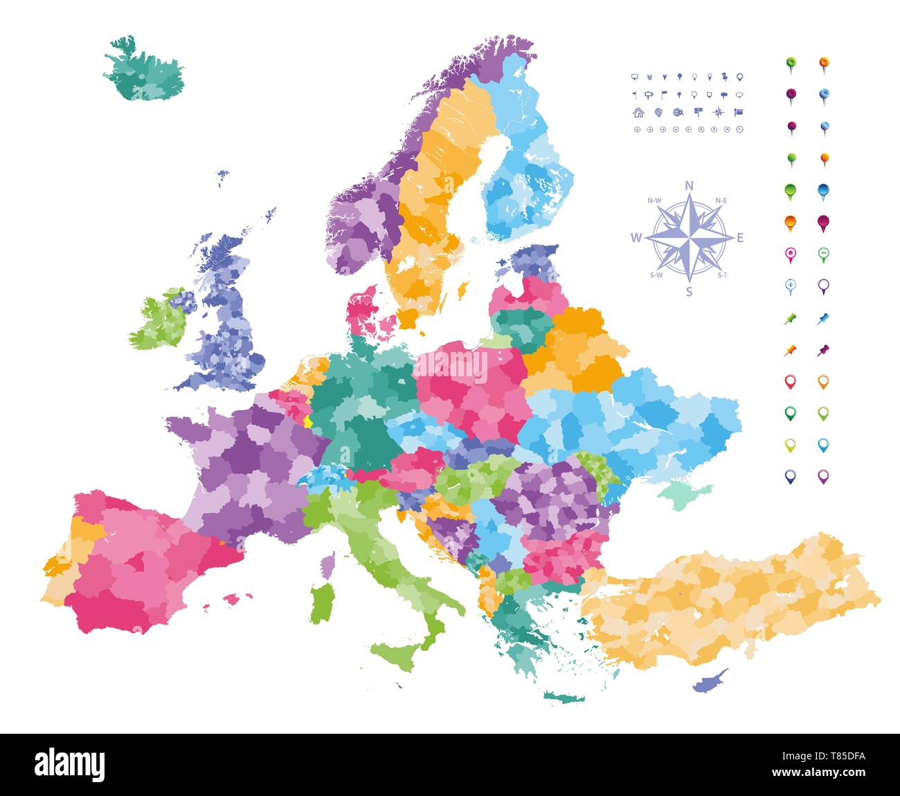 Political map europe Banque d'images vectorielles - Page 2 - Alamy