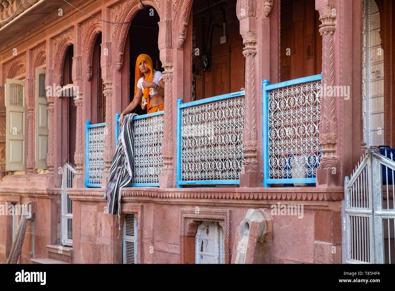 L'Inde, Rajasthan, Khichan, village au bord du désert du Thar, ancien ...