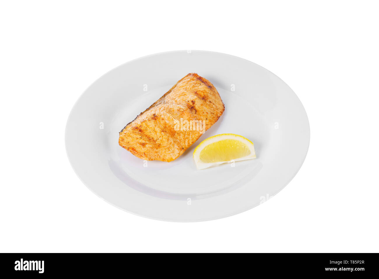 Les poissons, la truite, le saumon keta, rose, un morceau, au four, à ...