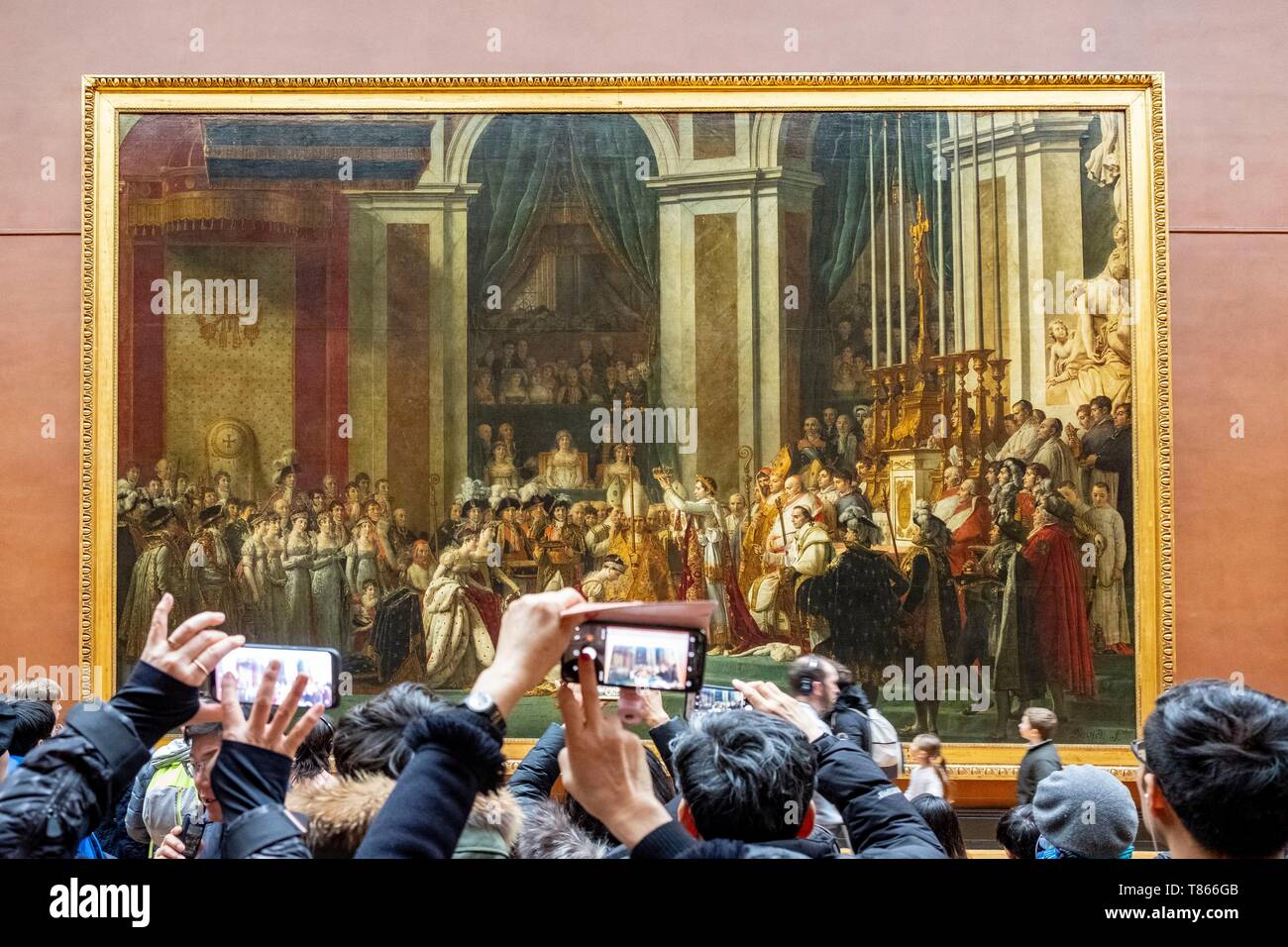 France, Paris, Musée du Louvre, Jacques Louis David, Le Sacre de l ...