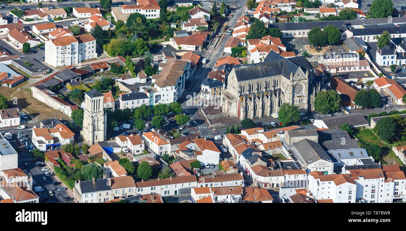 France, Vendée, Challans, la ville (vue aérienne Photo Stock - Alamy
