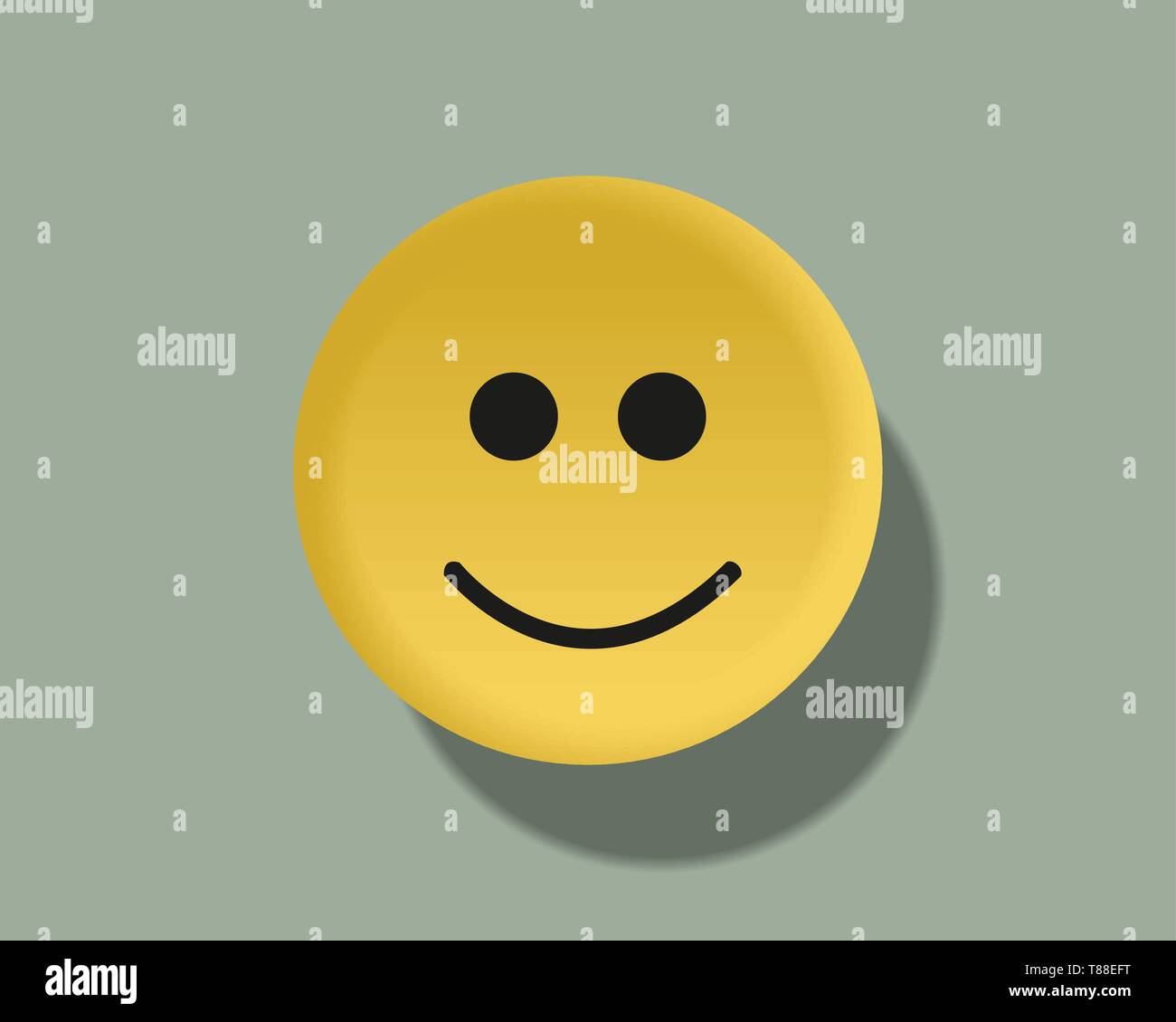 Classic smiling symbole avec la profondeur, vector illustration Image ...