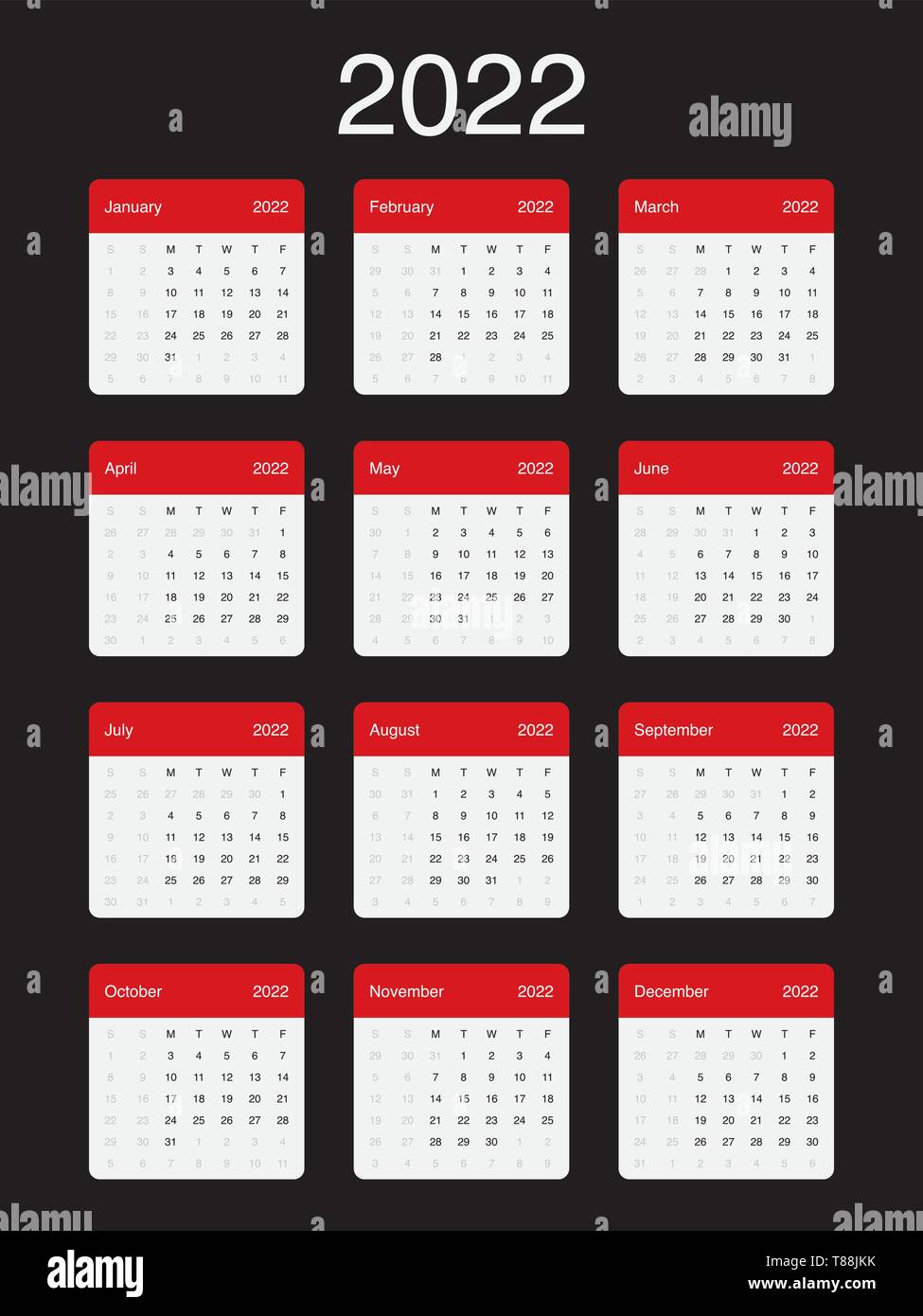 Calendrier 2022