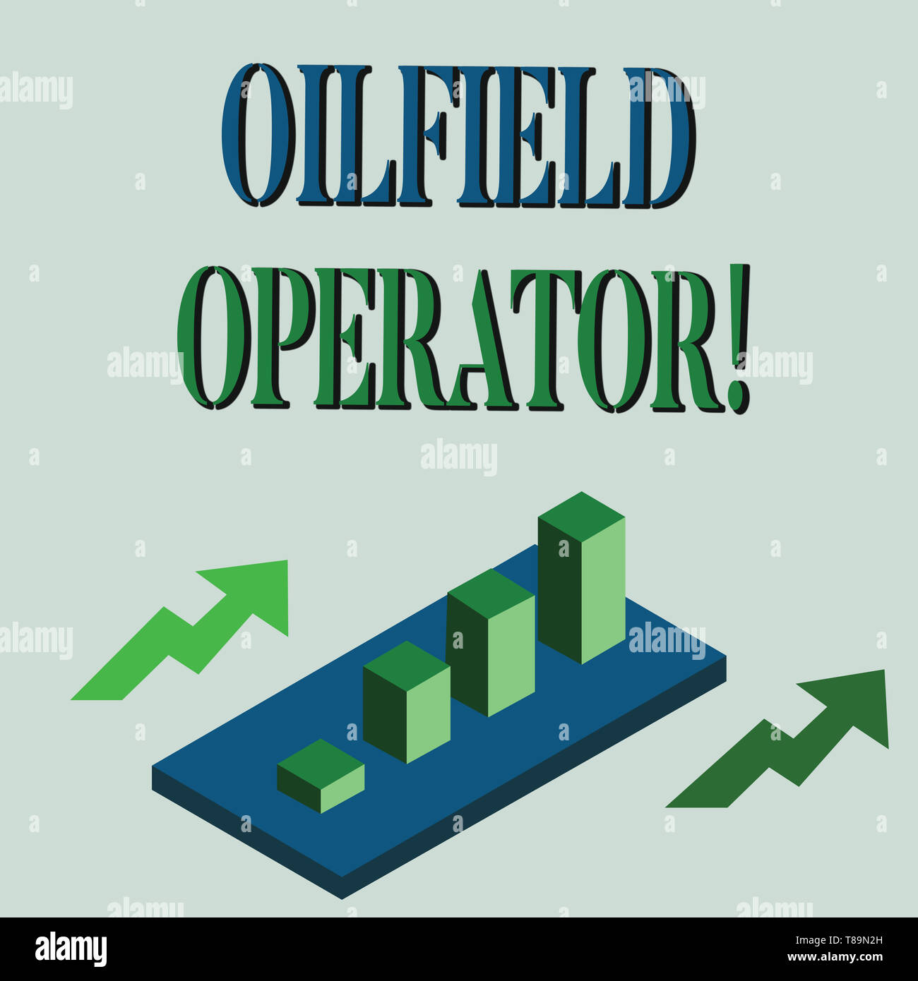 L'écriture de texte Word Oilfield Opérateur. Photo d'objets américains ...