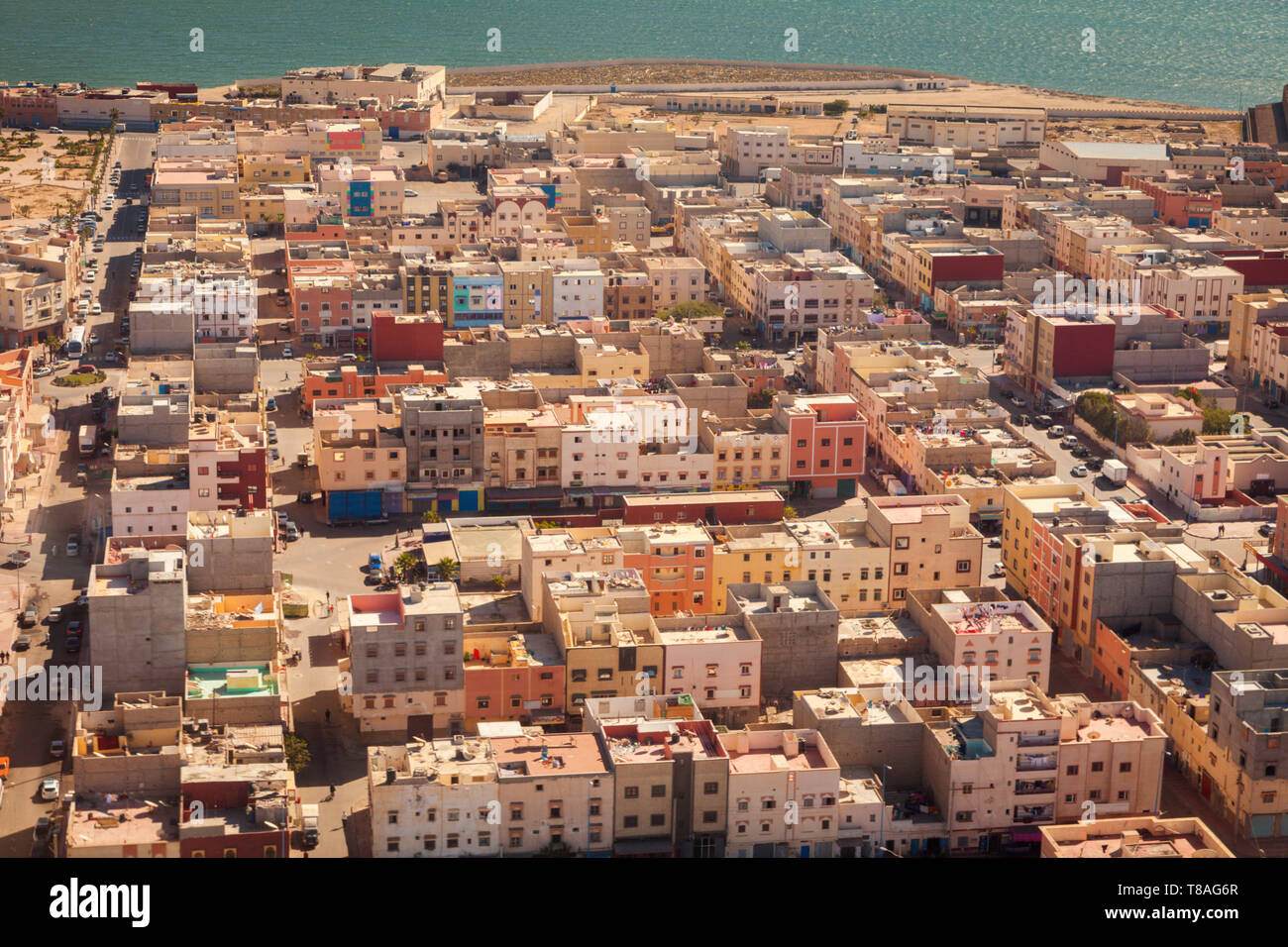 Vue aérienne de Dakhla. Dakhla, Sahara occidental, Maroc Photo Stock ...
