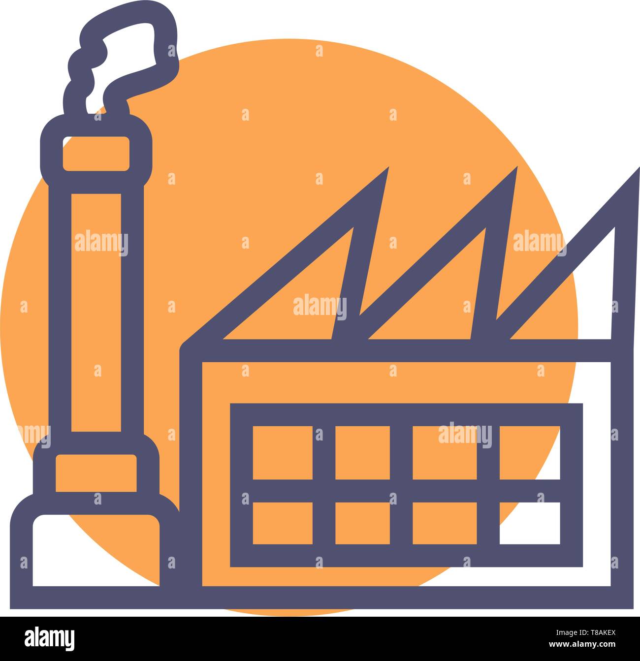 L'icône de l'usine. simple usine propre symbole signe -vector Image ...