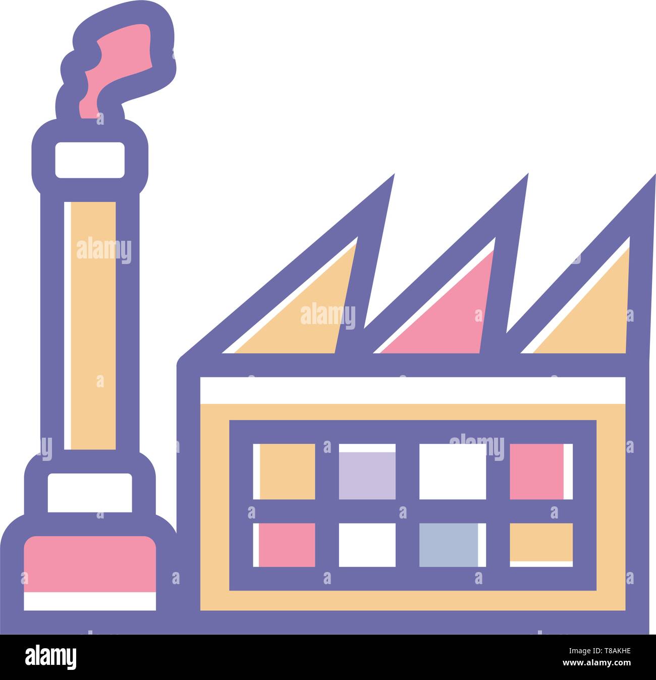 L'icône de l'usine. simple usine propre symbole signe -vector Image ...