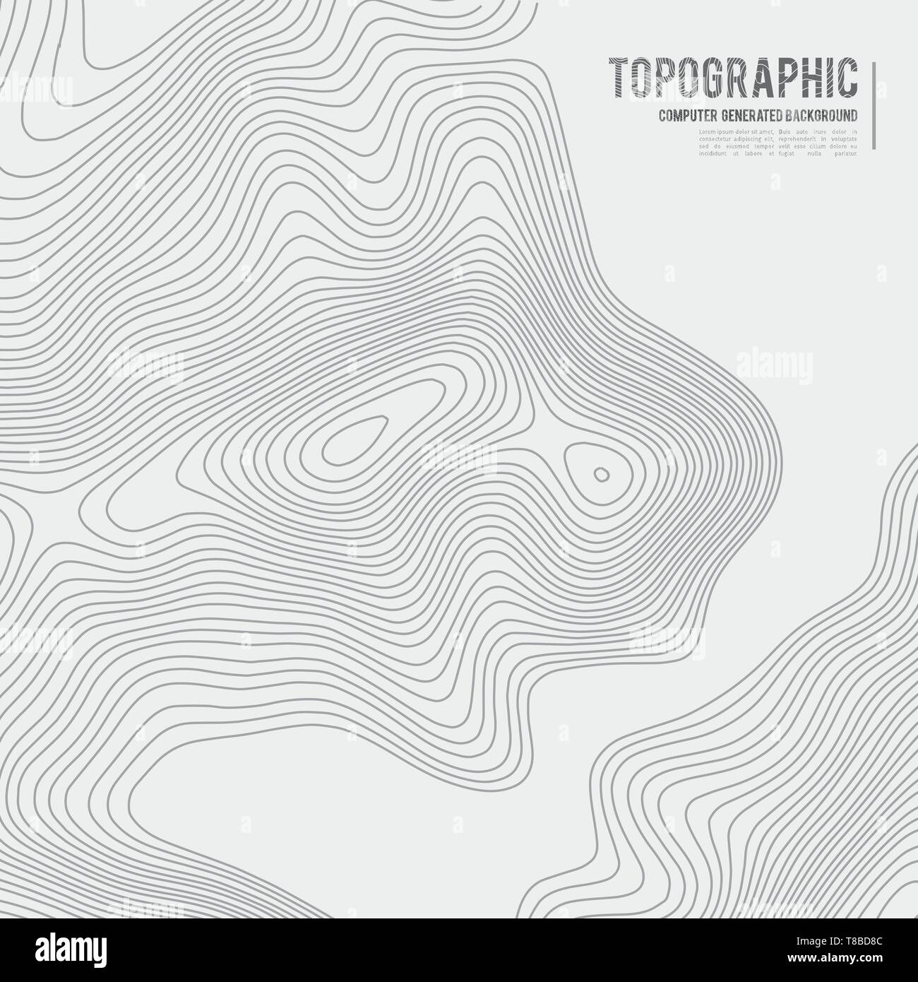 Les contours gris vector de la topographie. La montagne d'illustration ...