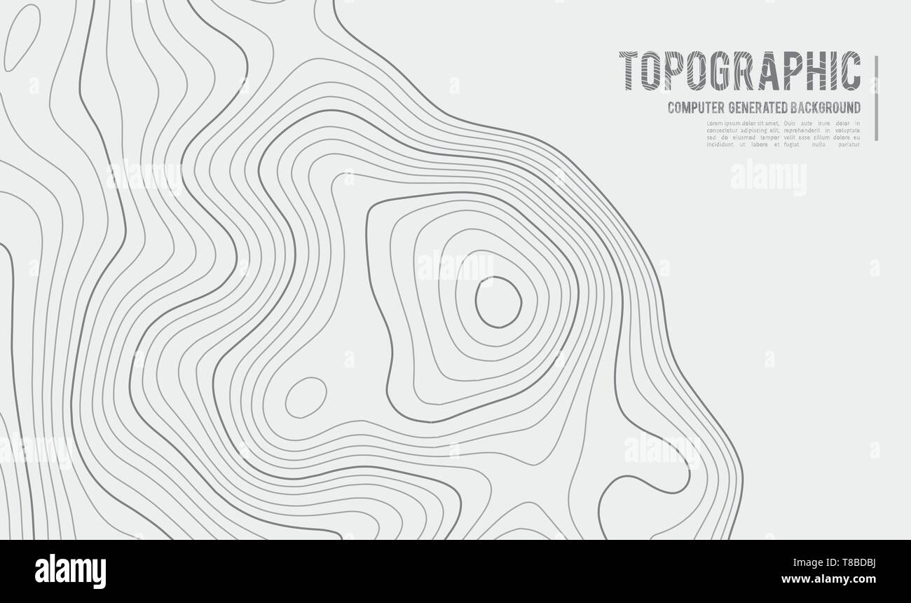 Les contours gris vector de la topographie. La montagne d'illustration ...