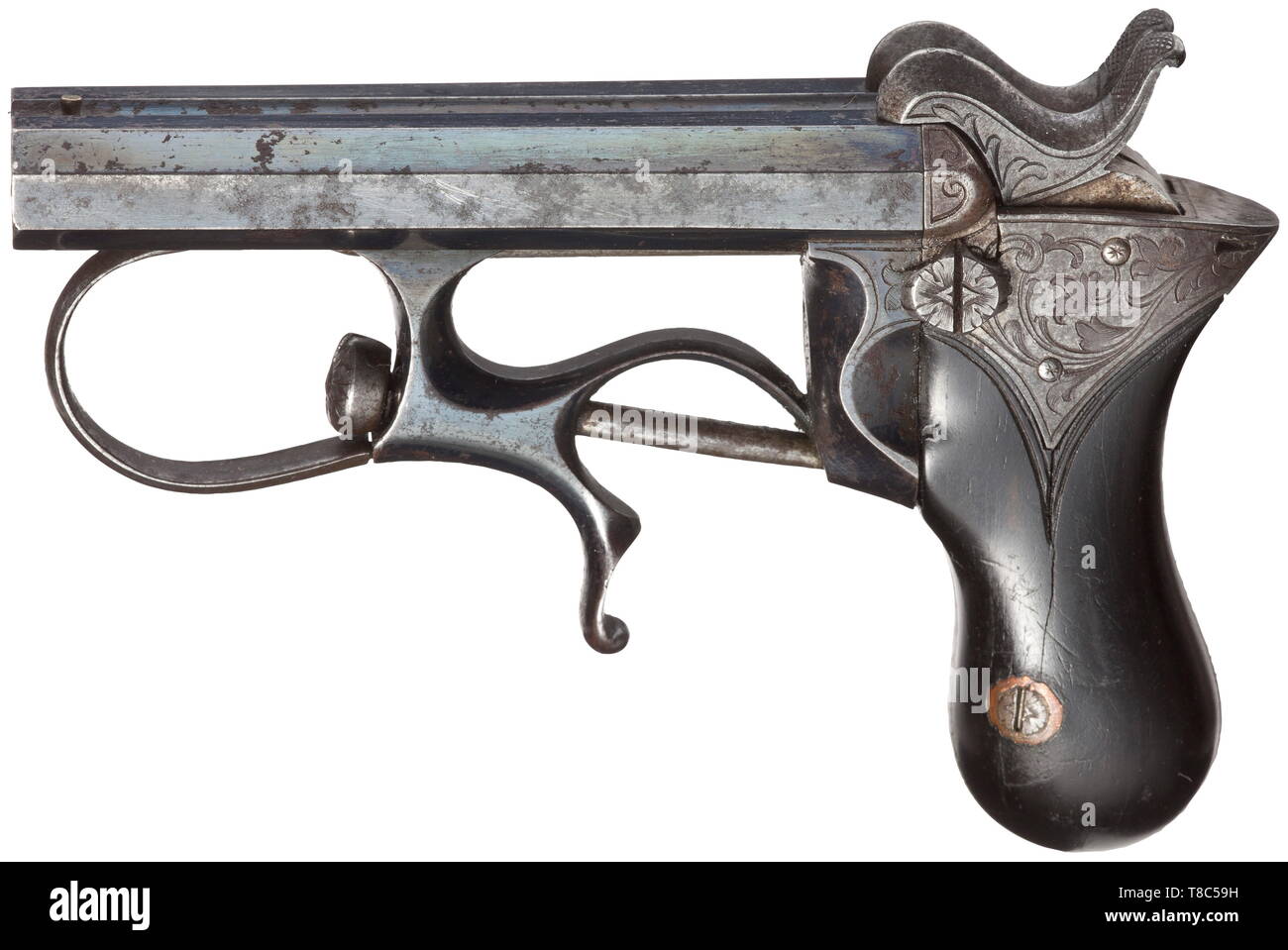 Un pistolet de poche orientable latéralement, le corps bleui group ...