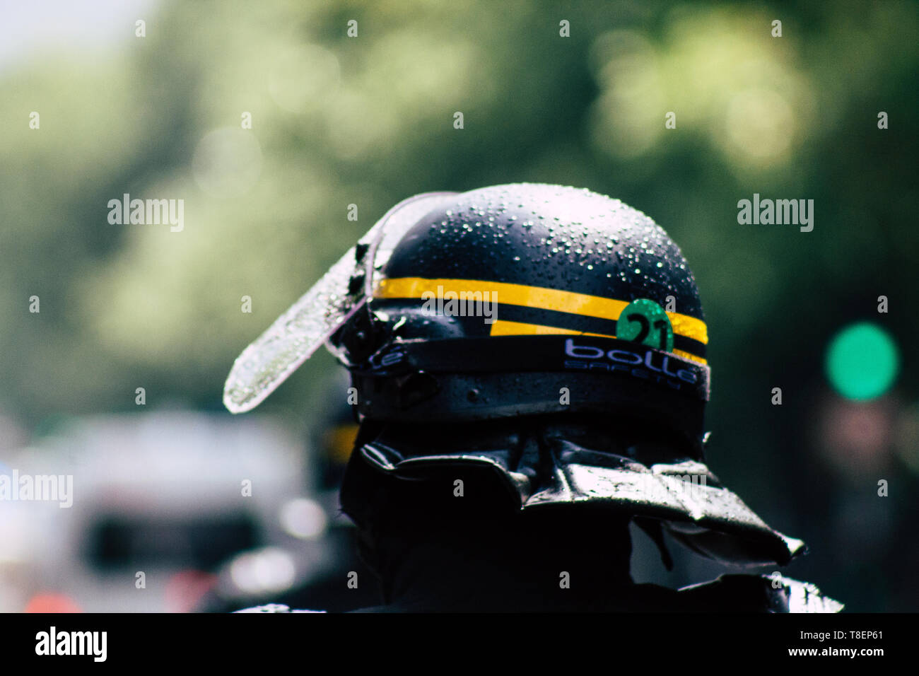 Paris France le 11 mai 2019 Portrait d'une Riot Squad de la Police ...