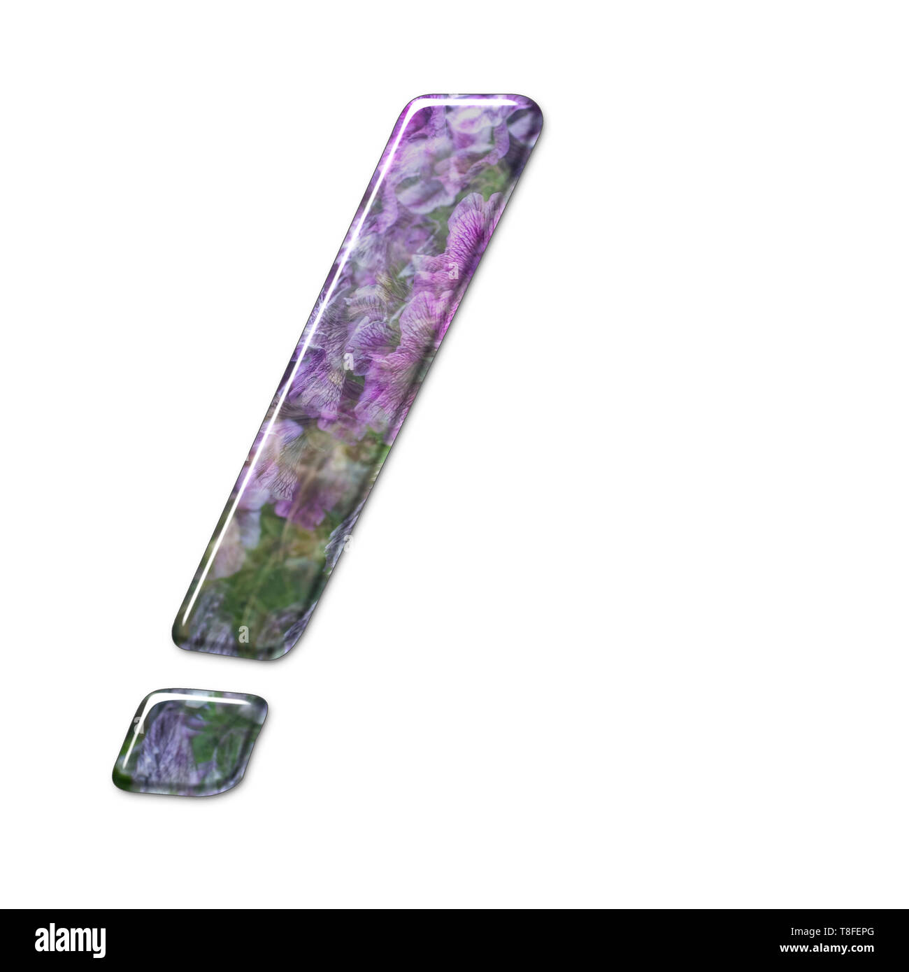 Le symbole d'exclamation. Partie d'un ensemble de lettres, chiffres et ...