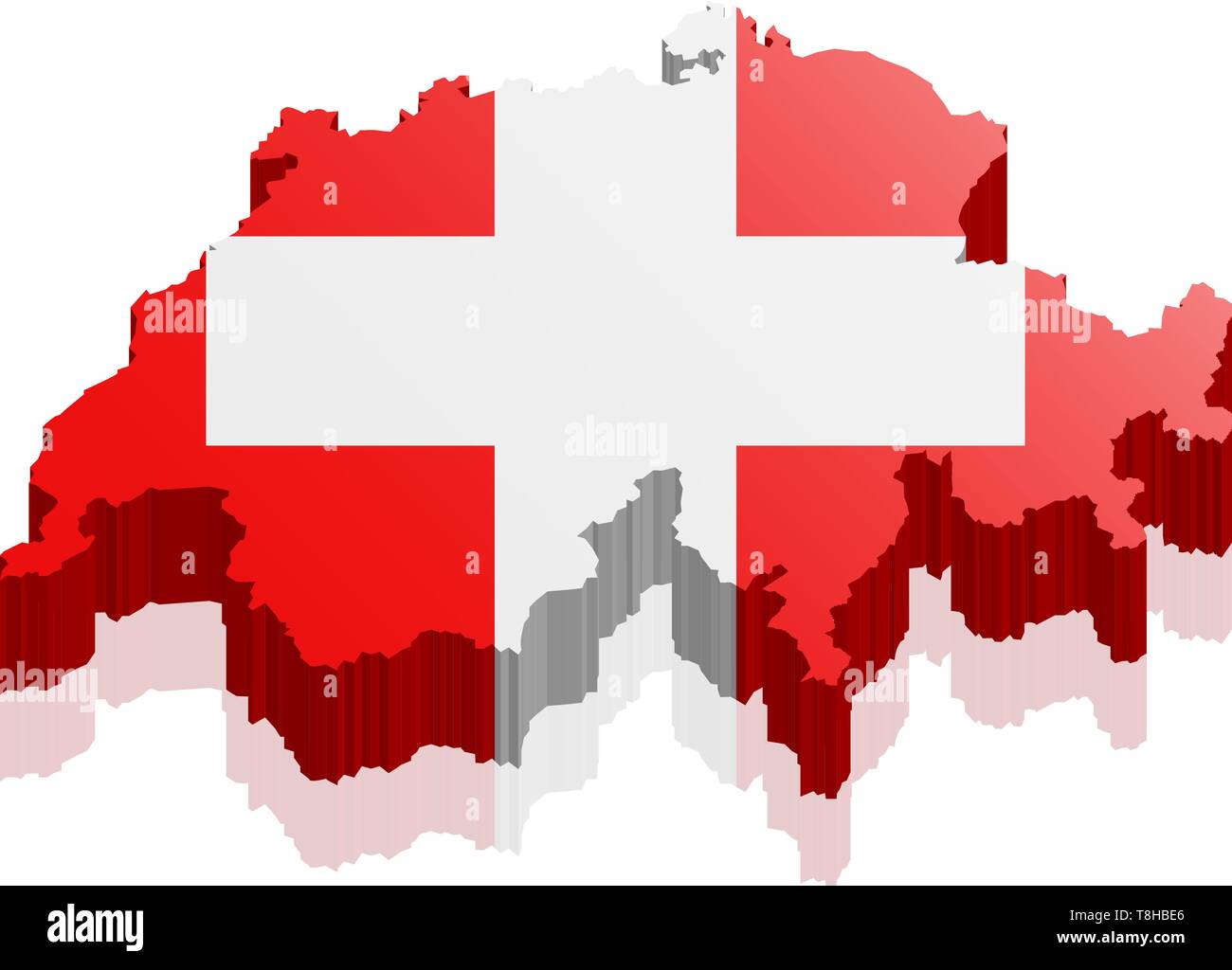 Carte suisse illustration vectorielle Banque d'images vectorielles - Alamy