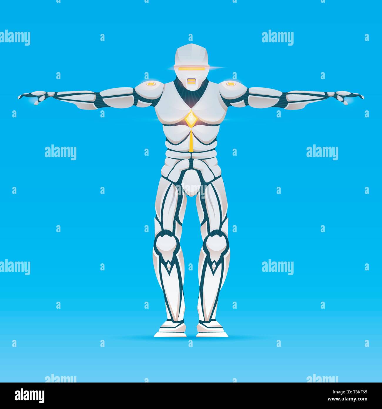 Cyborg homme élégant. Robot humanoïde avec l'intelligence artificielle ...