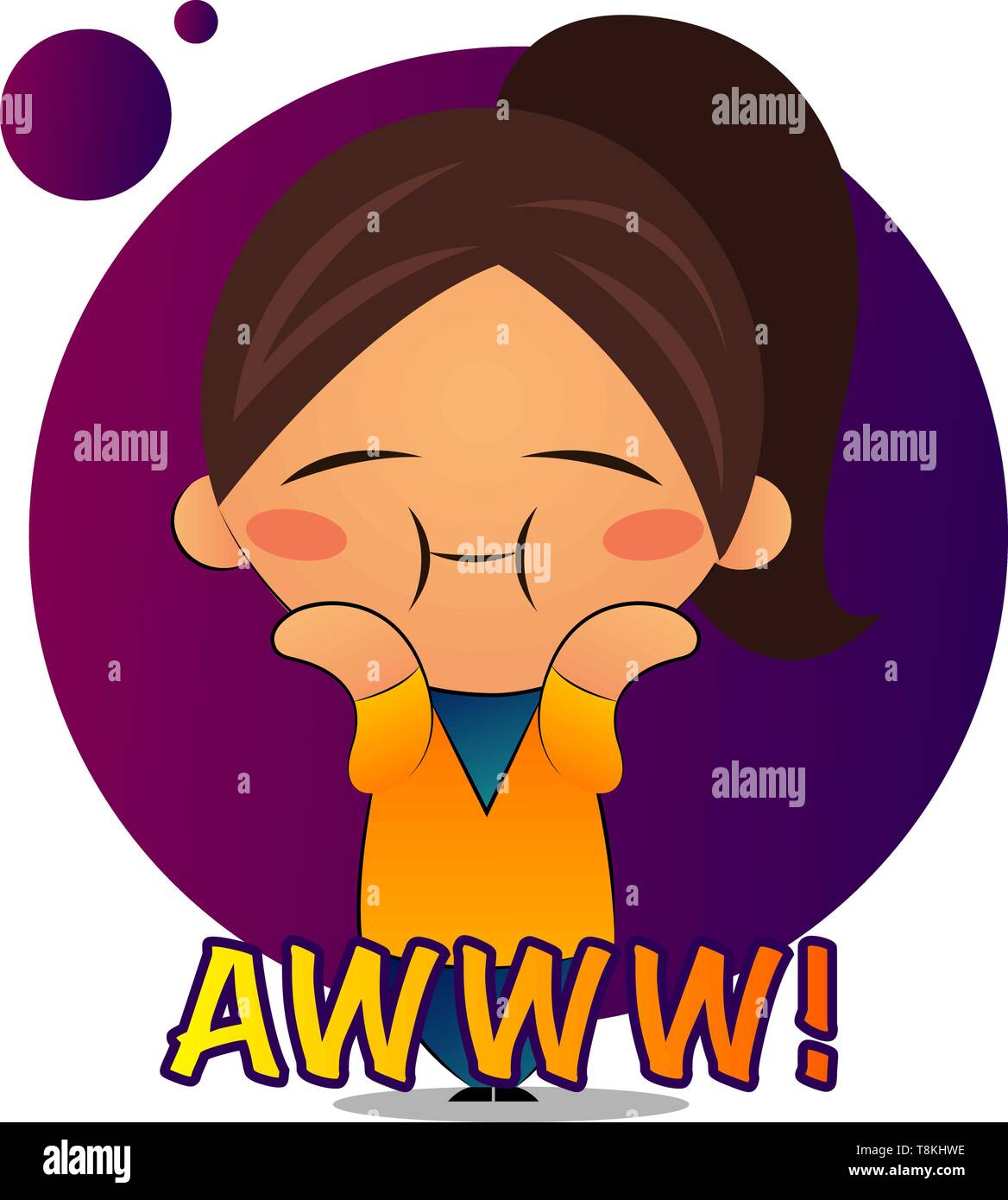 Femme Brune Emoji Banque d'images vectorielles - Alamy