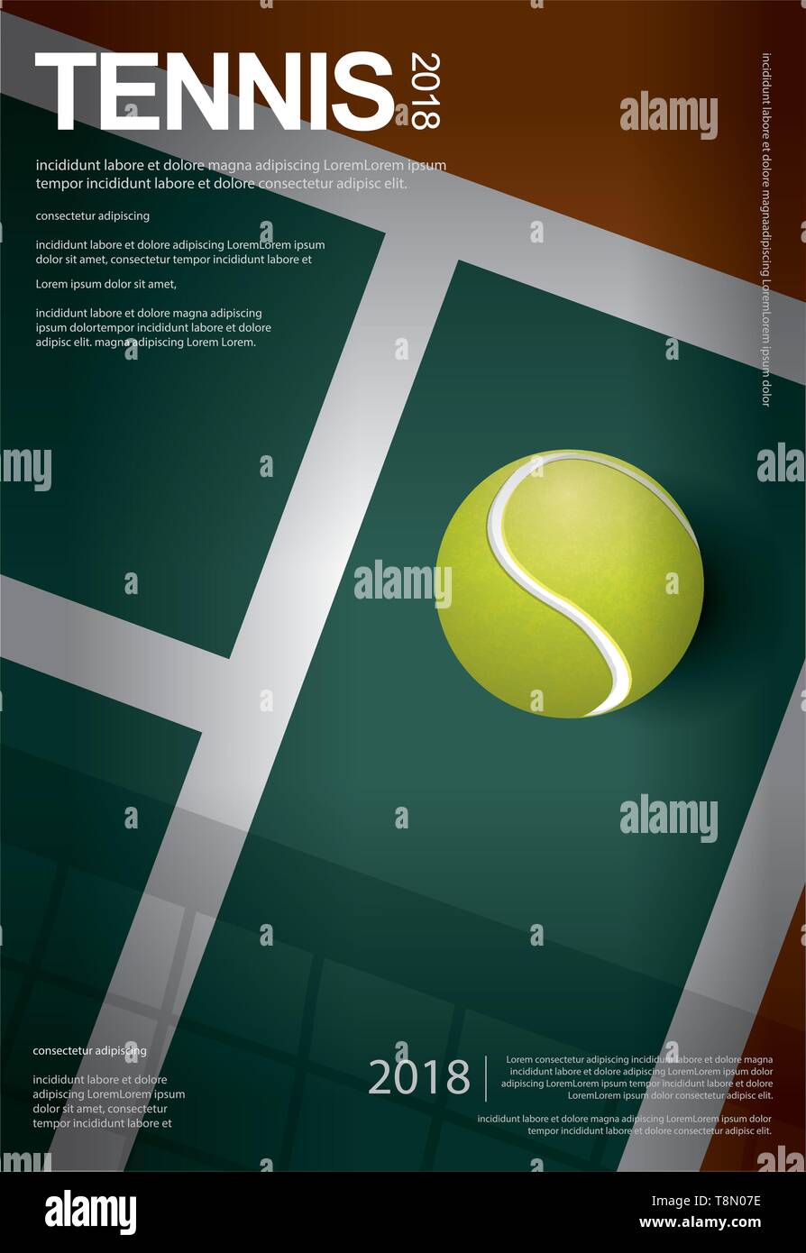 Tennis poster background Banque d'images vectorielles - Alamy