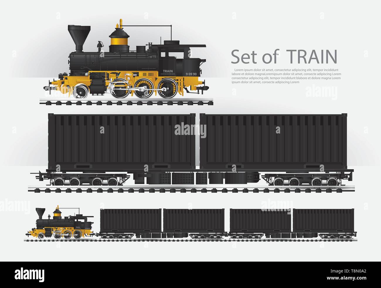 Chargement ancien train charbon Banque d'images vectorielles - Alamy