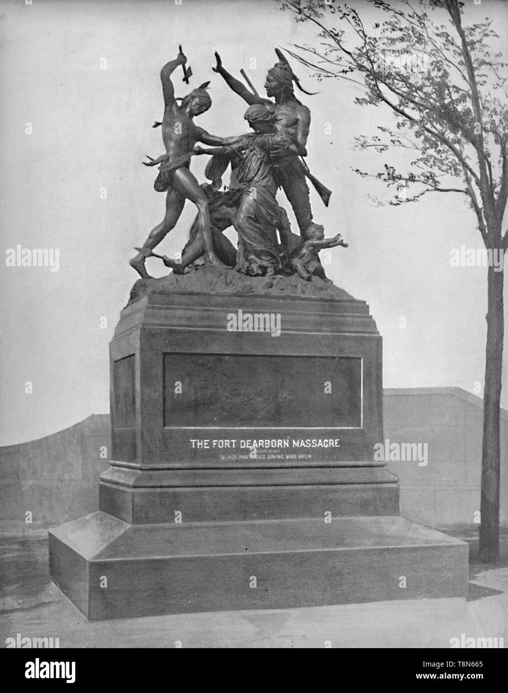 Bataille de fort dearborn Banque d'images noir et blanc - Alamy