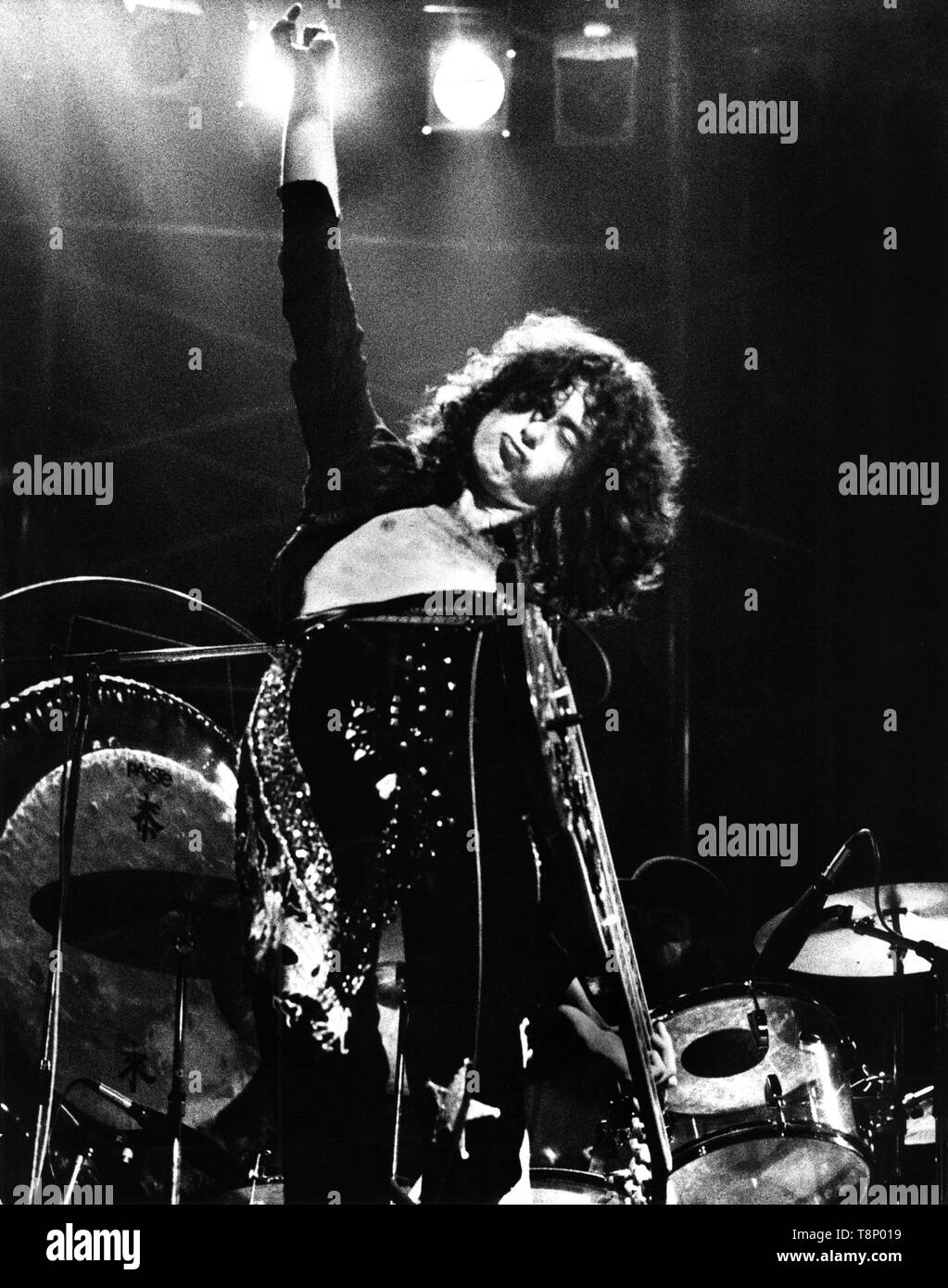 Led zeppelin 1973 Banque d'images noir et blanc - Alamy