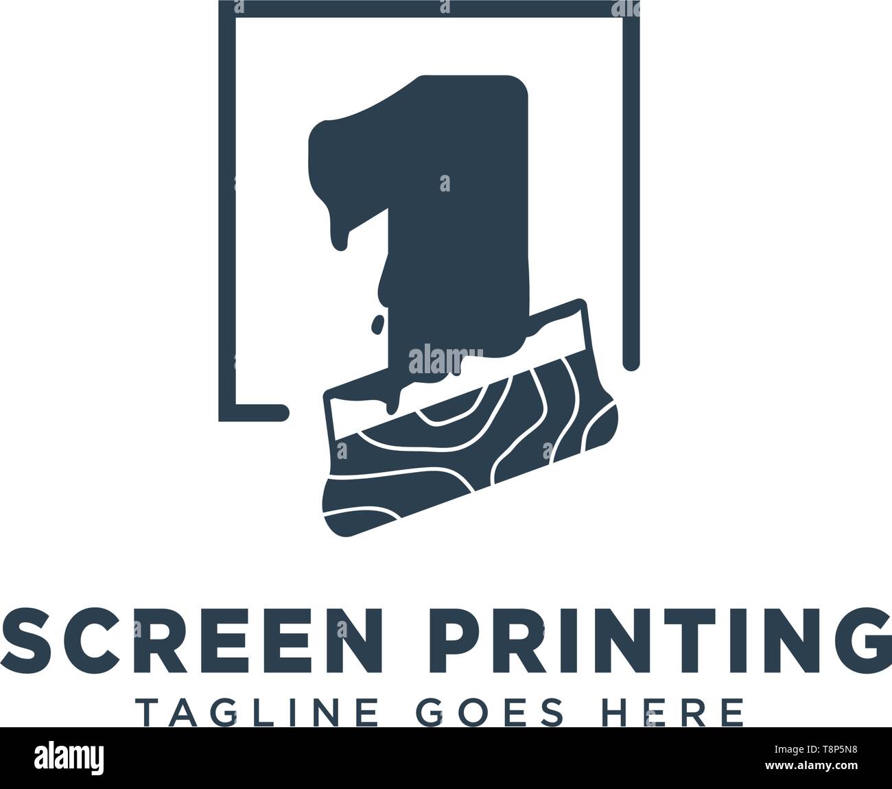 Sérigraphie logo design concept vector illustration - vector Image ...